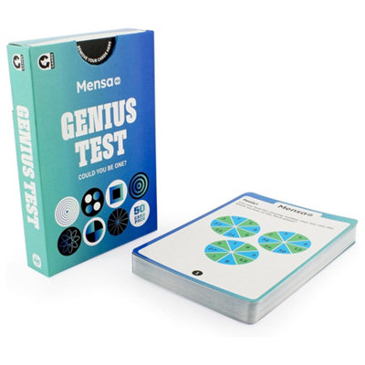 Ginger Fox Mensa Genius Test 50 Double-Sided Puzzle Cards