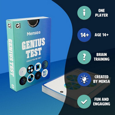 Ginger Fox Mensa Genius Test 50 Double-Sided Puzzle Cards