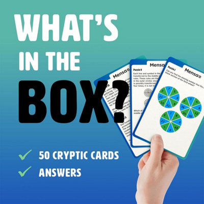 Ginger Fox Mensa Genius Test 50 Double-Sided Puzzle Cards