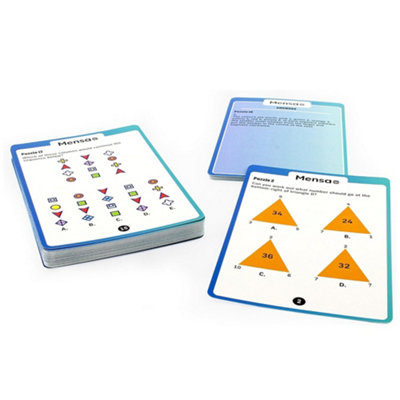 Ginger Fox Mensa Genius Test 50 Double-Sided Puzzle Cards