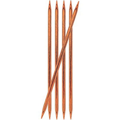 Ginger: Knitting Pins: Double-Ended: 20cm x 6.00mm: Set of 5