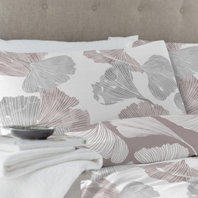 Ginkgo Hand Drawn Botanical Print Duvet Cover Set