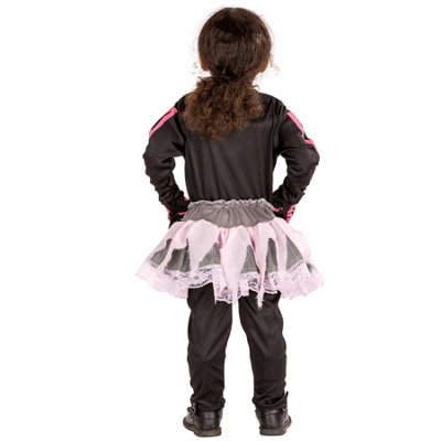 Girl's Pink Skeleton Costume - pink 116 (5-7y)