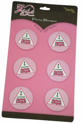 Girls Night Out Party Badges Fun Pack of 6 Hen Party Accessories Large ...
