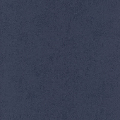 Glam Soft Textured Plain Wallpaper Navy Rasch 541830