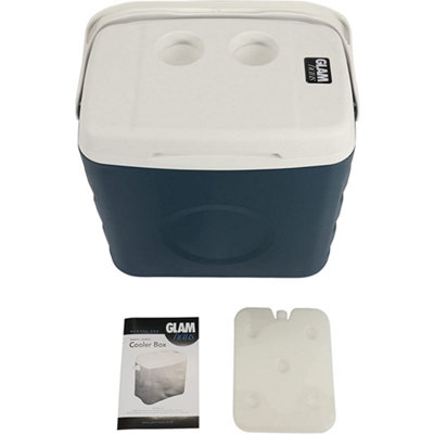 GlamHaus Cool Box - Large Portable Ice Cooler, 26L, Cools Drinks Or ...
