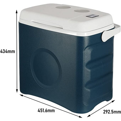 GlamHaus Cool Box - Large Portable Ice Cooler, 30L, Cools Drinks Or ...