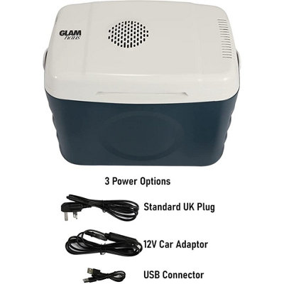 GlamHaus Electric Cooler Box, Large 22L Use Warm Or Cold Eco Mode ...