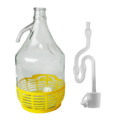 Glass demijohns with flip top lids,protected bases,airlocks and bungs ...
