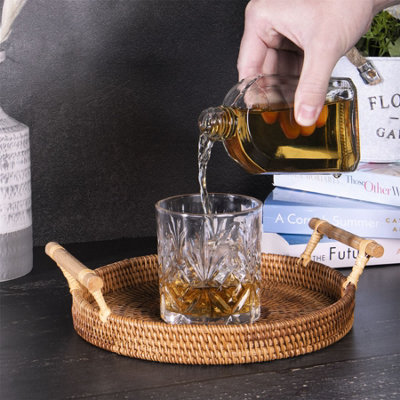 Glass Flask Bottles with Lids 350ml - Set of 10