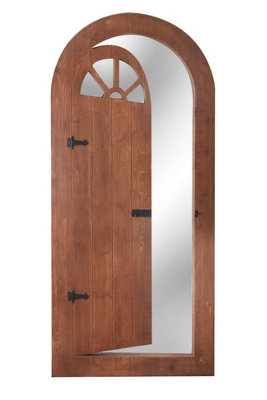 Glass Illusion Wooden Garden Mirror Gate 6ft x 2ft 8in