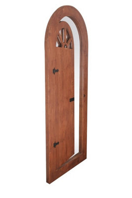 Glass Illusion Wooden Garden Mirror Gate 6ft x 2ft 8in