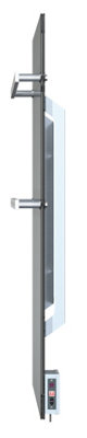 Glass Infrared Electric Bathroom Heater With Towel Bars and buit-in ...