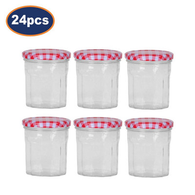 GLASS PRESERVING JAR TWIST OFF LID 300ML AIRTIGHT FOOD CONTAINER JAM ...