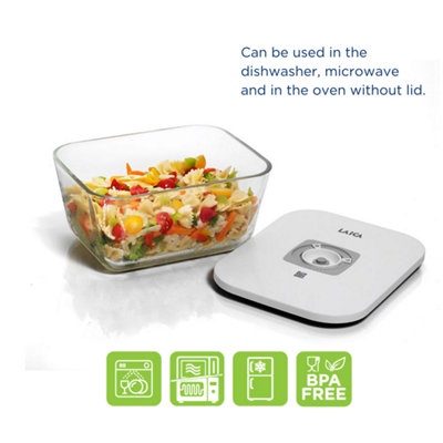 Glass Smart Vacuum Canisters, Food Vacuum Storage Container, 2.7L- LAICA