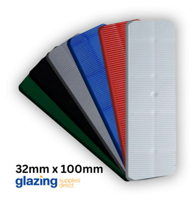 GLAZING SUPPLIES DIRECT - 32MM X 100MM FLAT PLASTIC GLAZING PACKERS ...