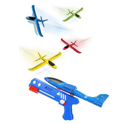 Glider Plane Toy with Handheld Launcher Airplane Shooter for Kids ...