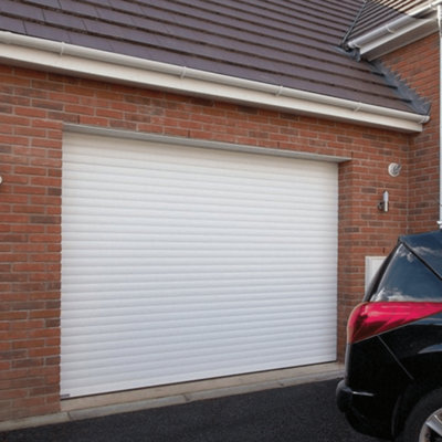 Gliderol WHITE Insulated Automatic Roller Garage Door 77mm Lath ...
