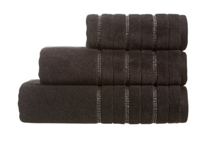 Glitz Cotton Bath Sheet - Black