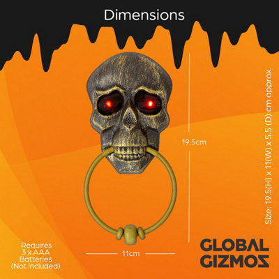 Global Gizmos Halloween Door Knocker Decoration / Spooky Design ...