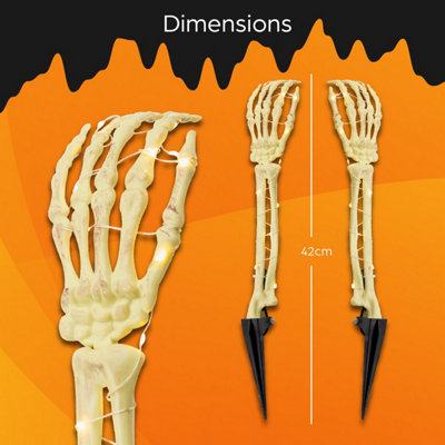 Global Gizmos Set of 2 Halloween Skeleton Arm Lights / Indoor or ...