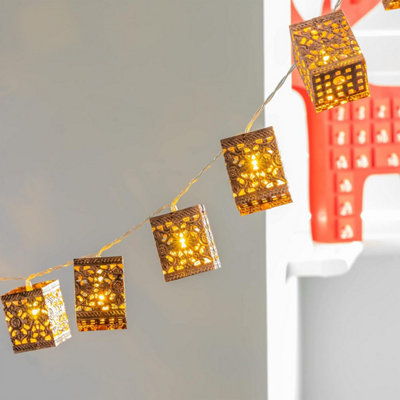 GloBrite Outdoor Lantern Chain Light - Moroccan Style - 20 LED ...
