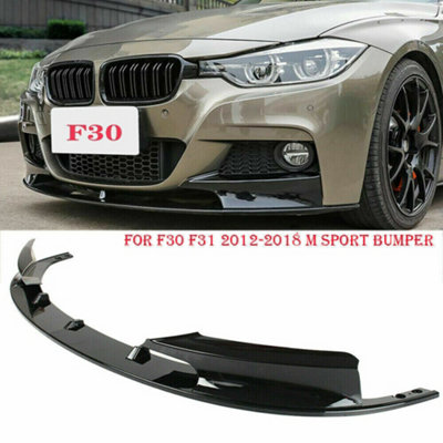 Gloss Black Front Bumper Lip Splitter for BMW 3 Series F30 F31 M-Sport ...
