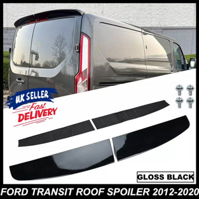Gloss Black Rear Roof Spoiler for Ford Transit Custom (2012-2020 ...