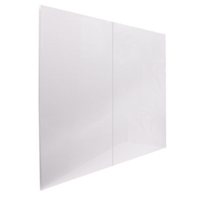 Gloss White Bathroom PVC Cladding Shower Wet Wall Panels 1m x 2.4m