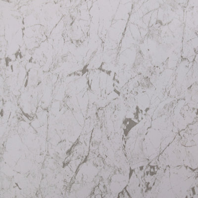 Gloss White Marble Bathroom PVC Cladding Shower Wet Wall Panels 1m x 2 ...