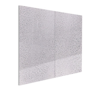 Gloss White Sparkle Bathroom PVC Cladding Shower Wet Wall Panels 1m x 2 ...