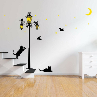 Glow in Dark Street Light Wall Sticker Home Decoration Mural Decal ...