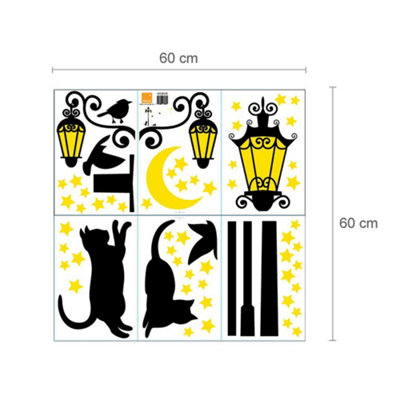 Glow in Dark Street Light Wall Sticker Home Decoration Mural Decal ...