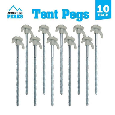 GLOW IN THE DARK GALVANISED STEEL TENT PEGS GARDEN HEAVY DUTY HARD ...