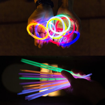 Glow Sticks Party Pack 100Pcs - Glow in The Dark Party Supplies Neon ...
