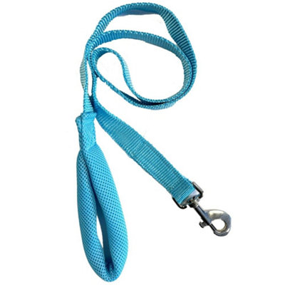 Go Walk Blue Padded Mesh Puppy Walking and Training Leash Dog Lead - 143 cm