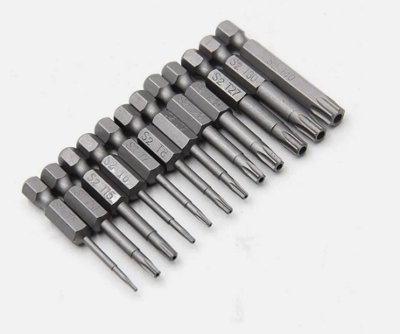 GOBEST 50mm long torx tamperproof screwdriver bits set T5-T40 magnetic tips
