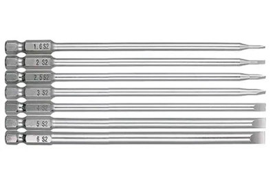 GOBEST slotted screwdriver bits set 7pcs, 100mm long magnetic 1.6-6mm ...