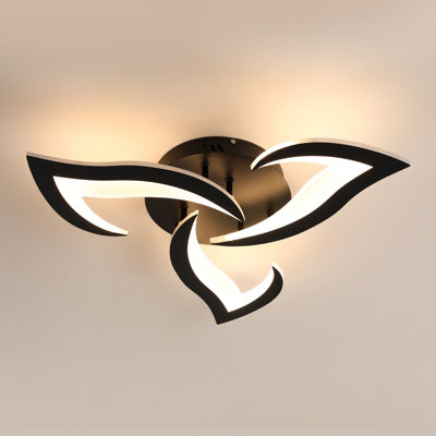 Goeco 3 lights Modern LED ceiling light, 36W 3060LM, Acrylic, Dia 58cm ...