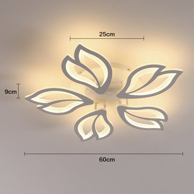 Goeco 5-Light Smart LED Ceiling Light 600mm, 45W