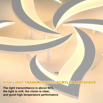 Goeco 5-Light Swallowtail Ceiling Lamp 3000K Warm Light,60W