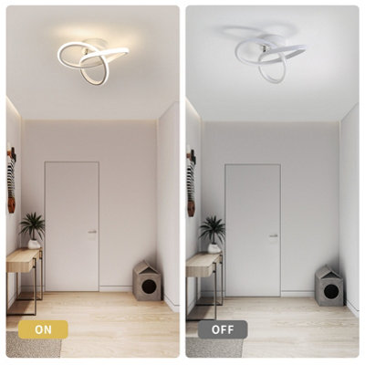 Goeco Clover LED Aluminum Ceiling Light White Neutral Light 220V Color ...