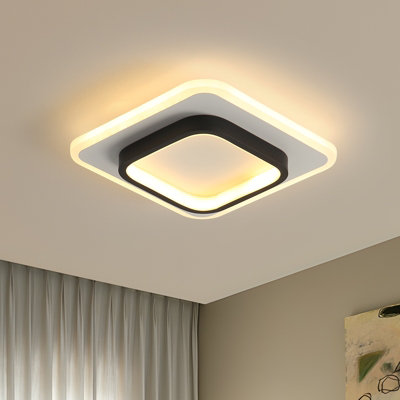 GOECO Corridor Aisle Ceiling Light White + Black Square 24x24x5.5cm ...