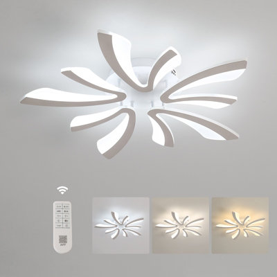 Goeco Dimmable Ceiling Light, 48W 4000LM, 3000K-6500K, Acrylic, Dia 75cm
