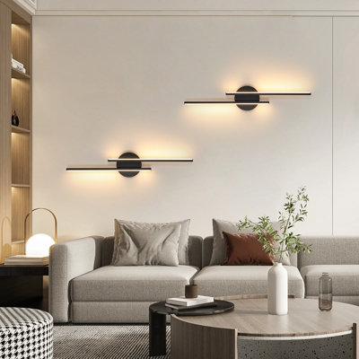 Goeco Indoor Wall Light, 24W 3000K, Black