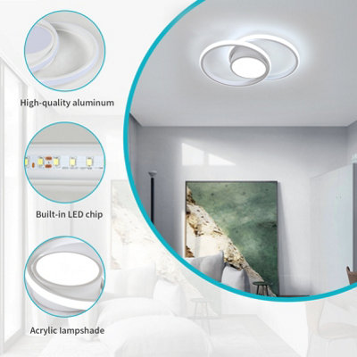 Goeco LED ceiling light, 42W 4000LM, Cold white 6500K, Dia 40cm