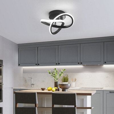 GOECO Modern Clover Leaf LED Ceiling Light, 3CCT Selectable via Wall ...