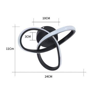 GOECO Modern Clover Leaf LED Ceiling Light, 3CCT Selectable via Wall ...