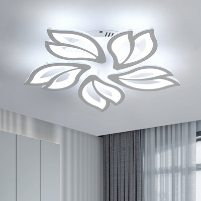 Goeco Modern LED Ceiling Light Chandelier, 65W, White 6500K