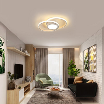 Goeco Modern LED ceiling light Double Round,42W,3000k